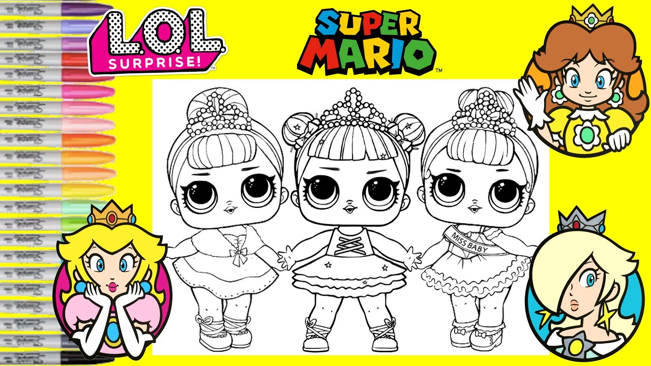 LOL Surprise Dolls Repainted as Super Mario Bros Princess Peach Daisy ...