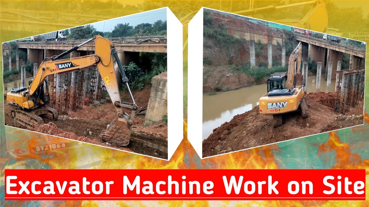 Excavator Machine Work on Site | Ramp Making | Water Diversion Making ...