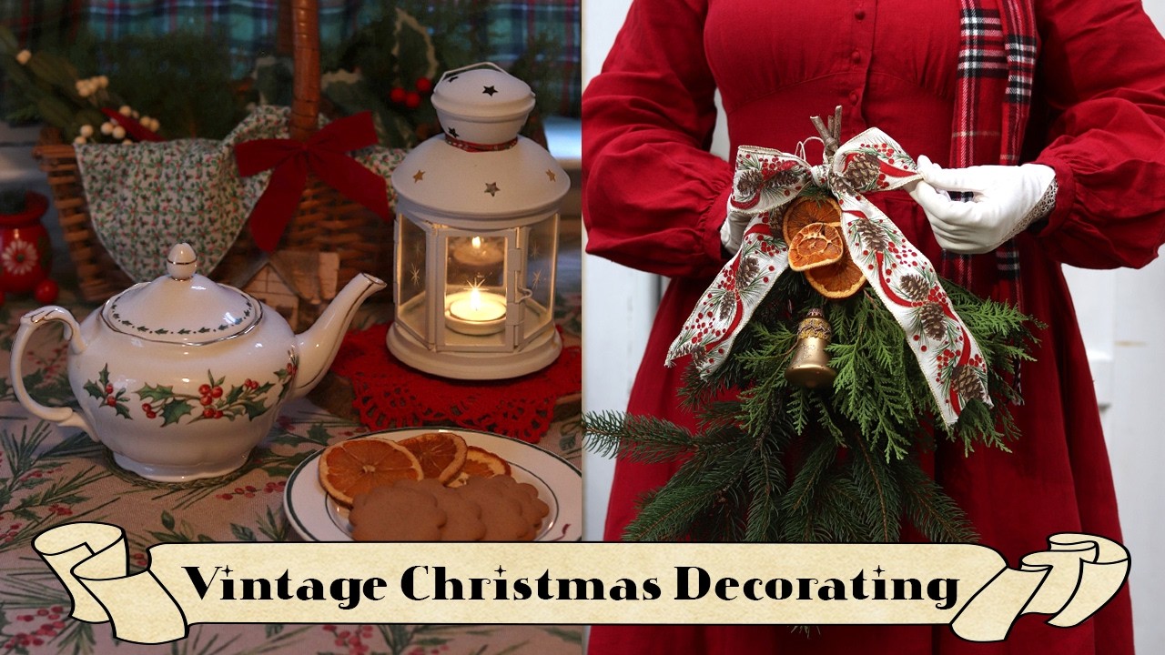 Vintage Christmas Decorating in a Cozy Cottage🎀Holiday Cottagecore ...