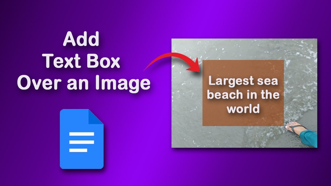 How to add a text box over an image in Google Docs - YouTube