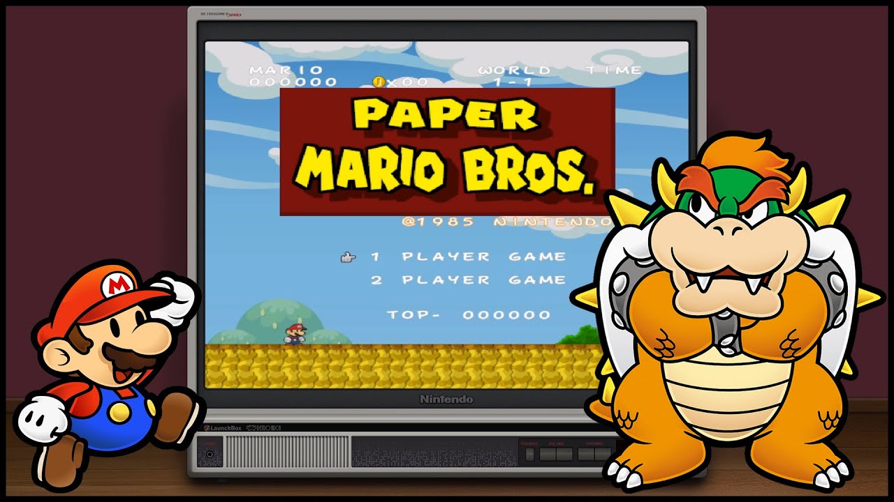 Paper Mario Bros. (HD Textures For SMB1 NES) | Part 1 - YouTube