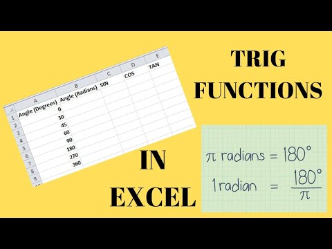 How to Use Trigonometric Functions (sin, cos, tan) in Excel | Simple ...