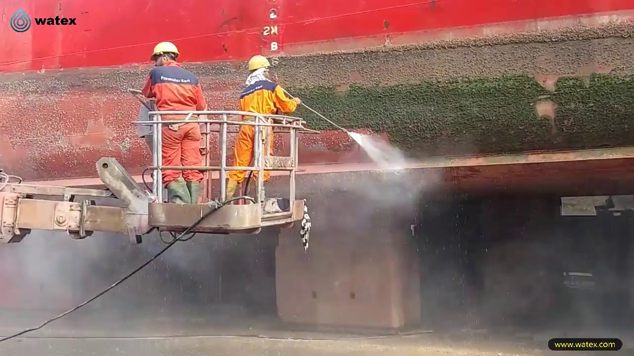 water jetting machine- high pressure water blasting paint rust for ship ...