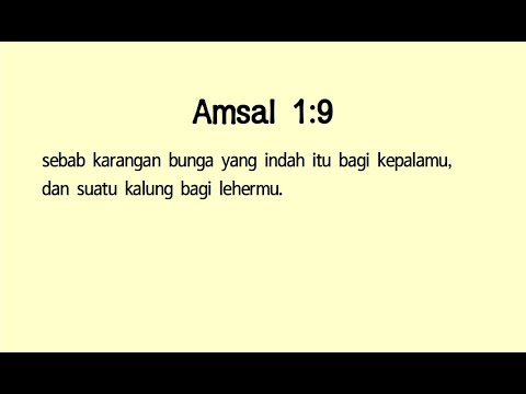 Amsal 1:9 Menghafal Ayat Alkitab - YouTube
