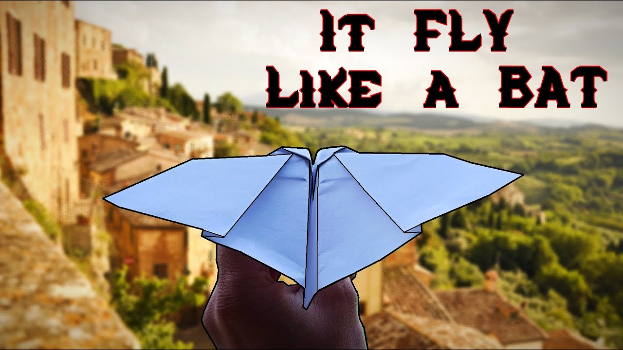 How to Make Paper Plane Fly Like a Bat | DIY Origami Bat Paper Plane ...