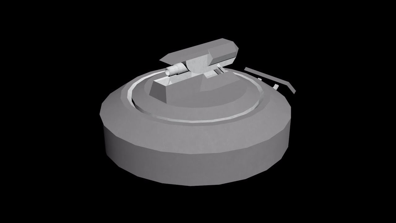 Model Animation Test: Phaser Defense Turret - YouTube