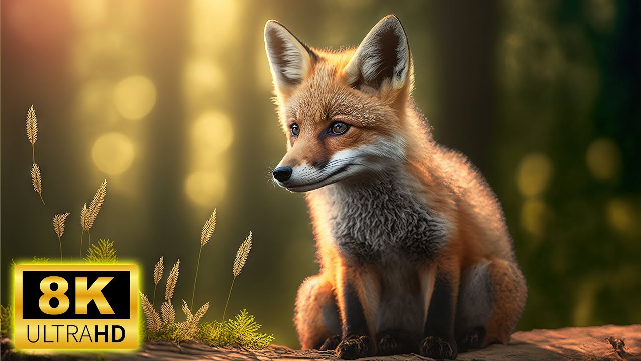 8K Cute Baby Animals - Scenic Relaxation Film With Calming Music - YouTube