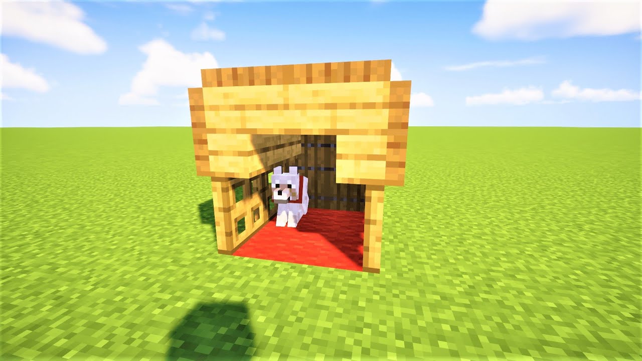 Dog house in minecraft - YouTube