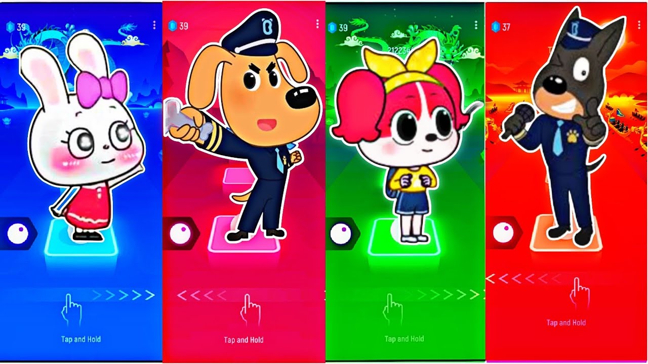 Little rabbit 🆚 Sheriff Labrador 🆚 Sheriff Papillon 🆚 Police Officer 🎶 ...
