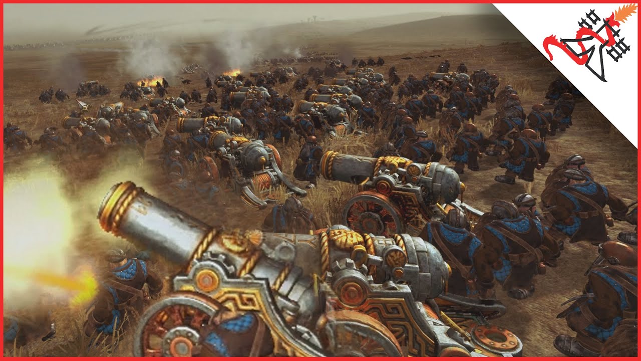 78 STEAM TANKS vs 312 CANNONS (Dwarf) - Total War: WARHAMMER - YouTube