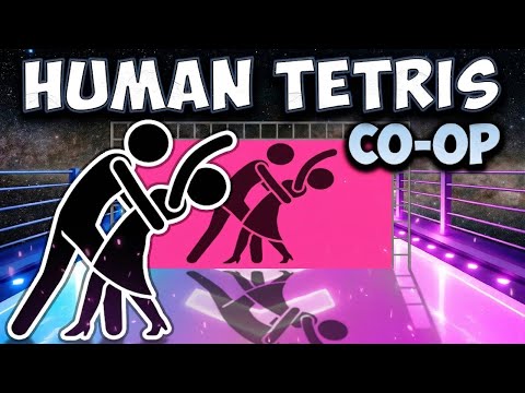 Human Tetris 2 Player Stretch Mode | Full Body Flex Challenge