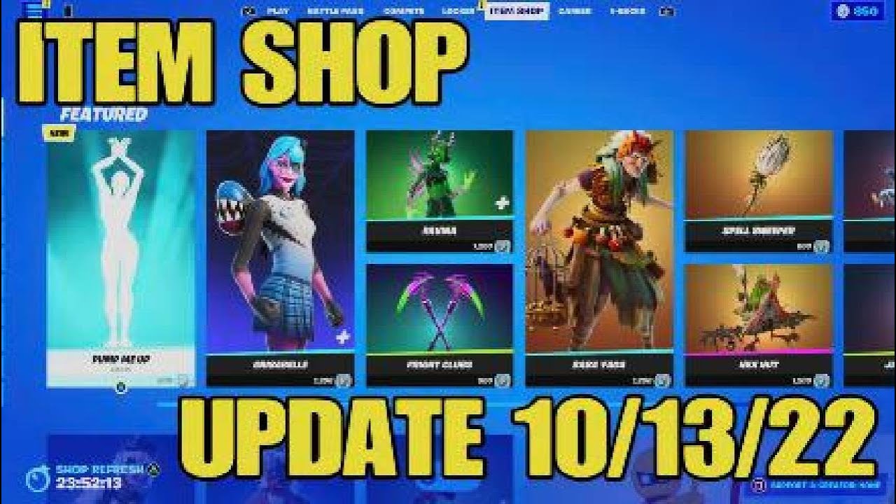 ITEM SHOP UPDATE 10/13/22 - Fortnite - YouTube