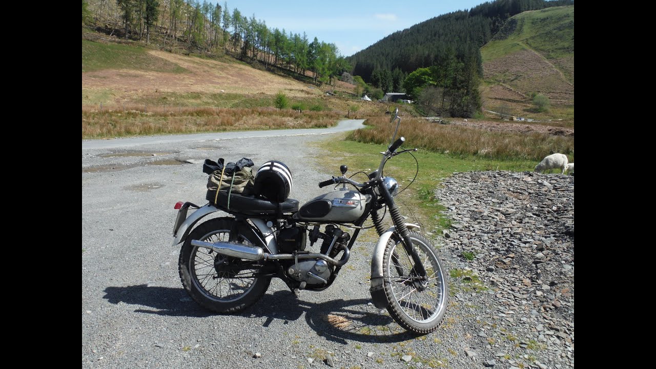 Triumph Tiger Cub Scrambler Llyn Brianne Dam Devil's Staircase ride 3 ...