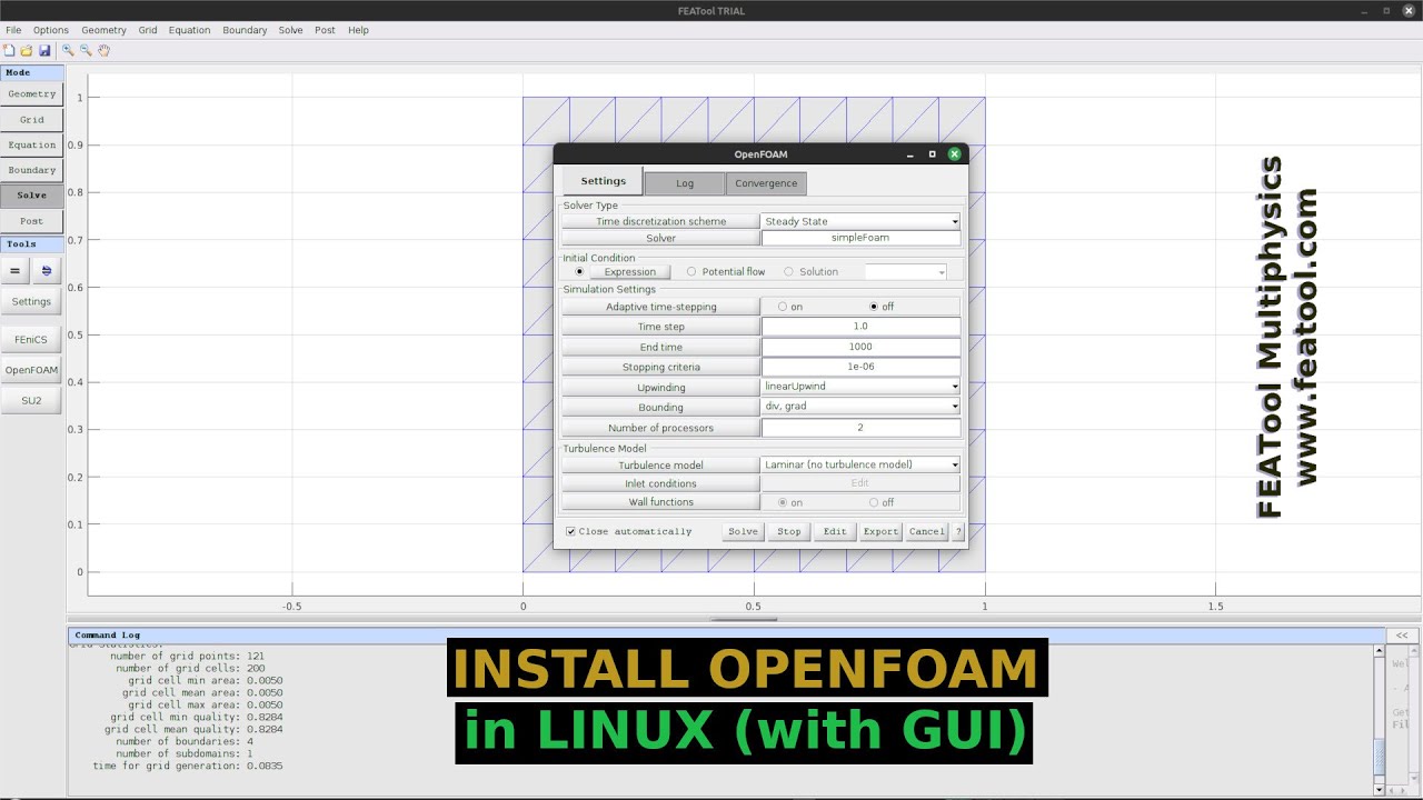Install Openfoam In Linux With Gui Youtube