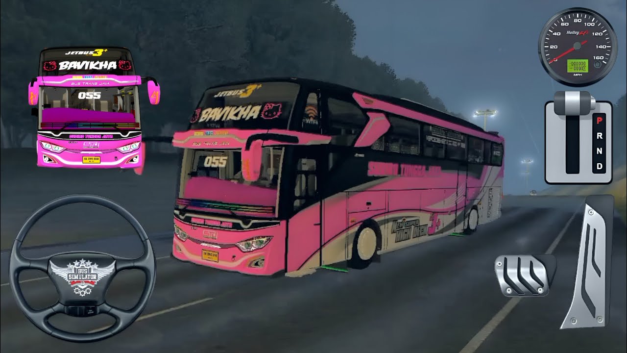 Mantap Bus Oleng Malam hari - Bus Simulator Indonesia - YouTube