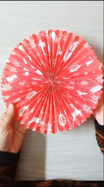 DIY Christmas Fan ️ Easy Paper fan | Christmas Decorations | Christmas ...