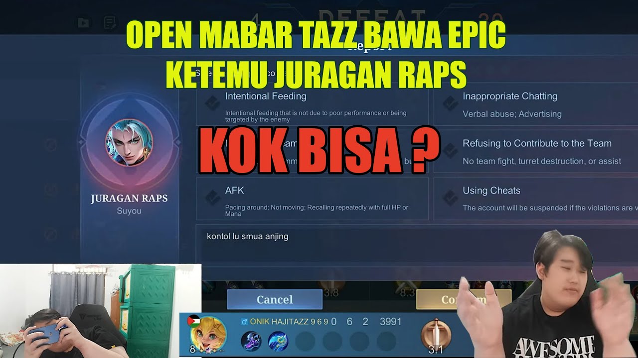 TAZZ KEBANTAI JURAGAN RAPS !!! MABAR BAWA EPIC KOK KETEMU GLOBAL? # ...