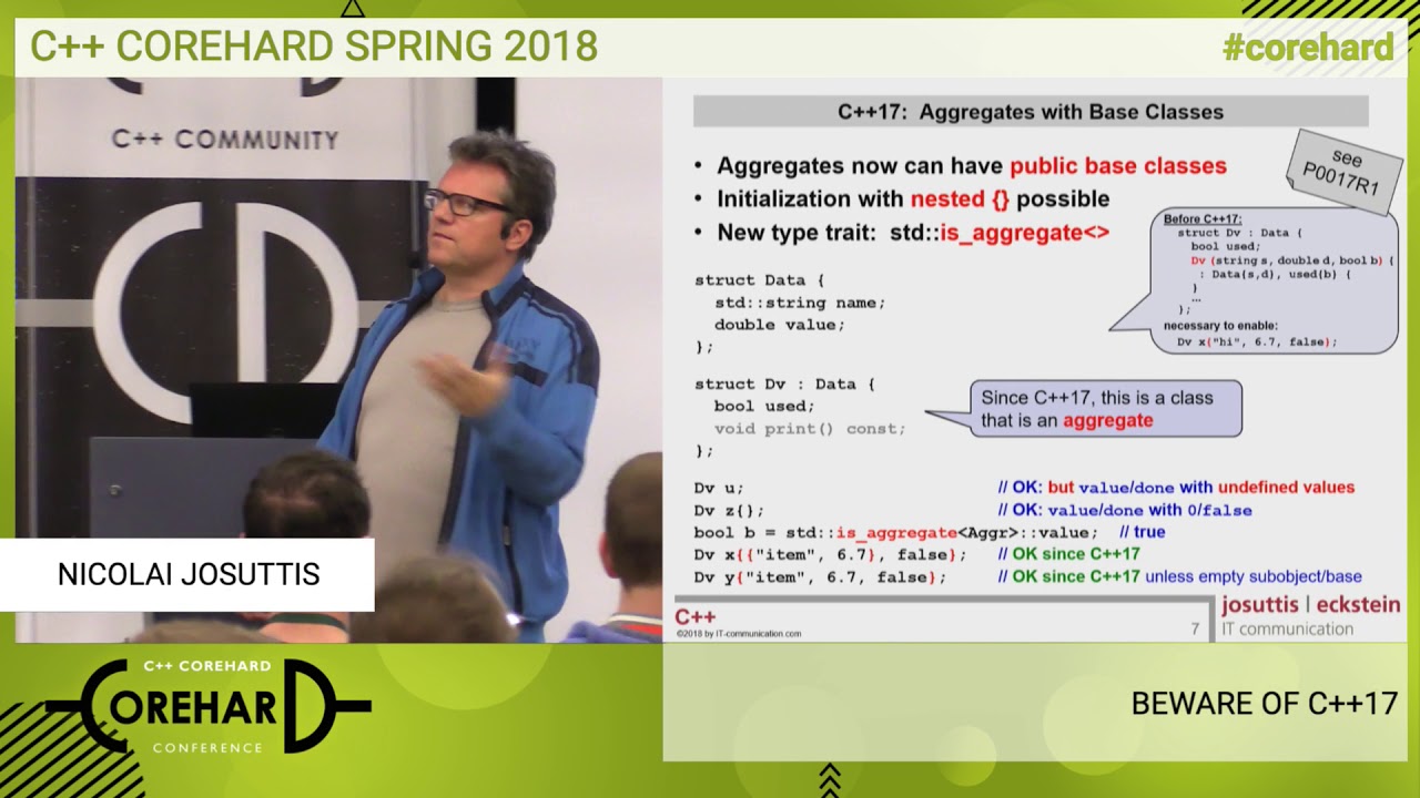 Corehard Spring 2018 Nicolai Josuttis Beware Of C17 Youtube
