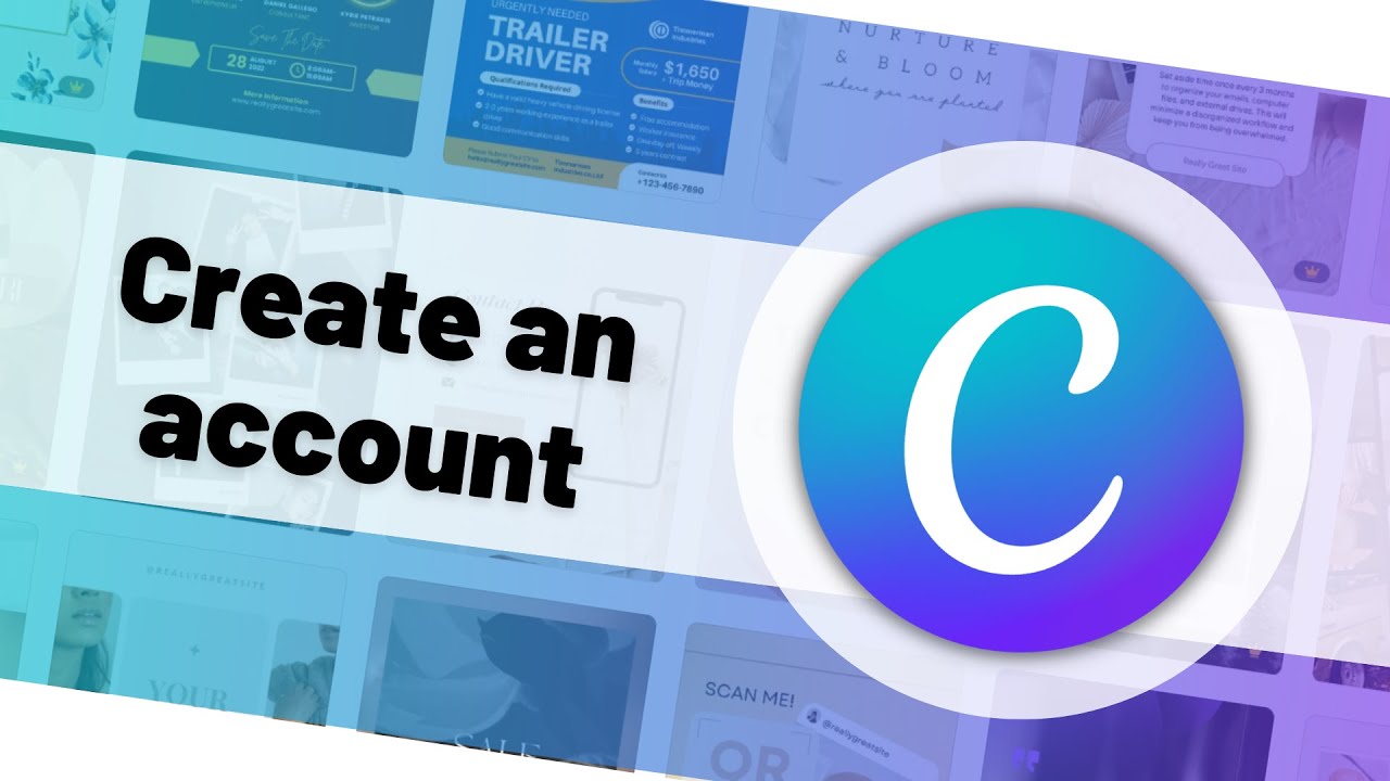 Create an account | Canva graphic design [PART 1/8] - YouTube