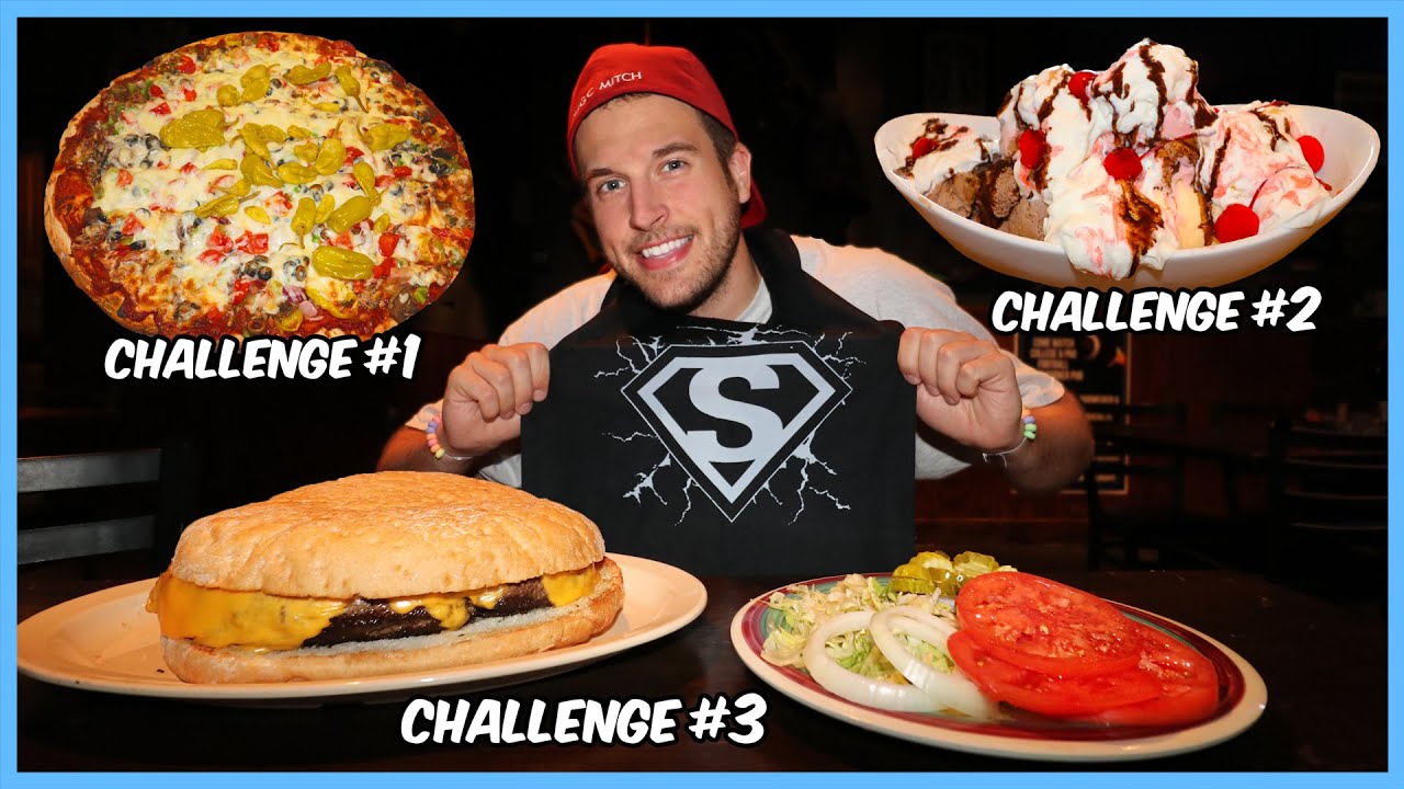 I Attempted THREE Restaurant Food Challenges in ONE DAY! - YouTube