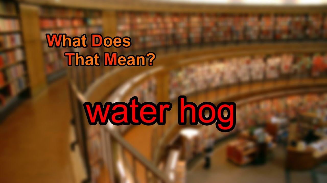 What Does Water Hog Mean YouTube what-does-water-hog-mean-youtube