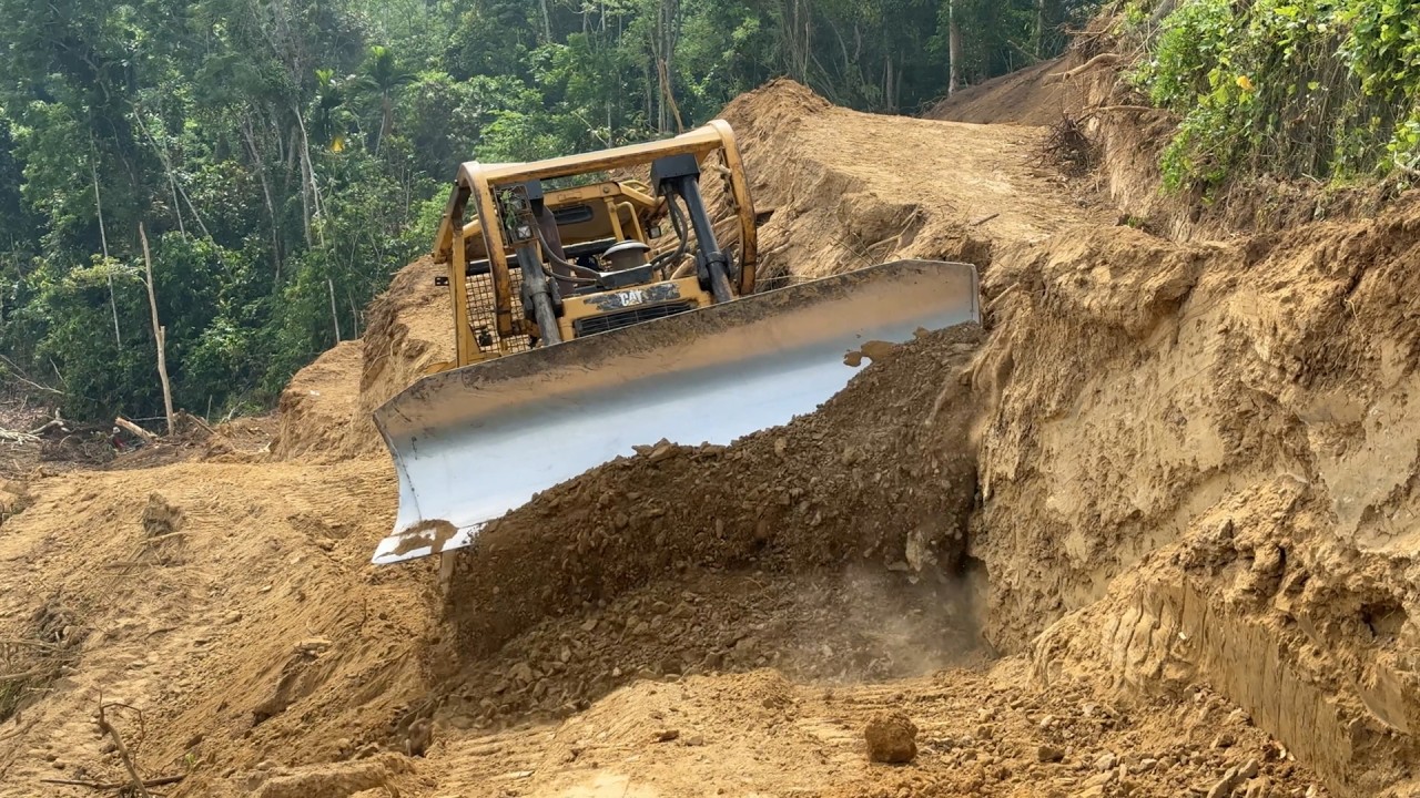 Creating an Oil Palm Terrace on the Top of a Mountain with a D6R XL ...