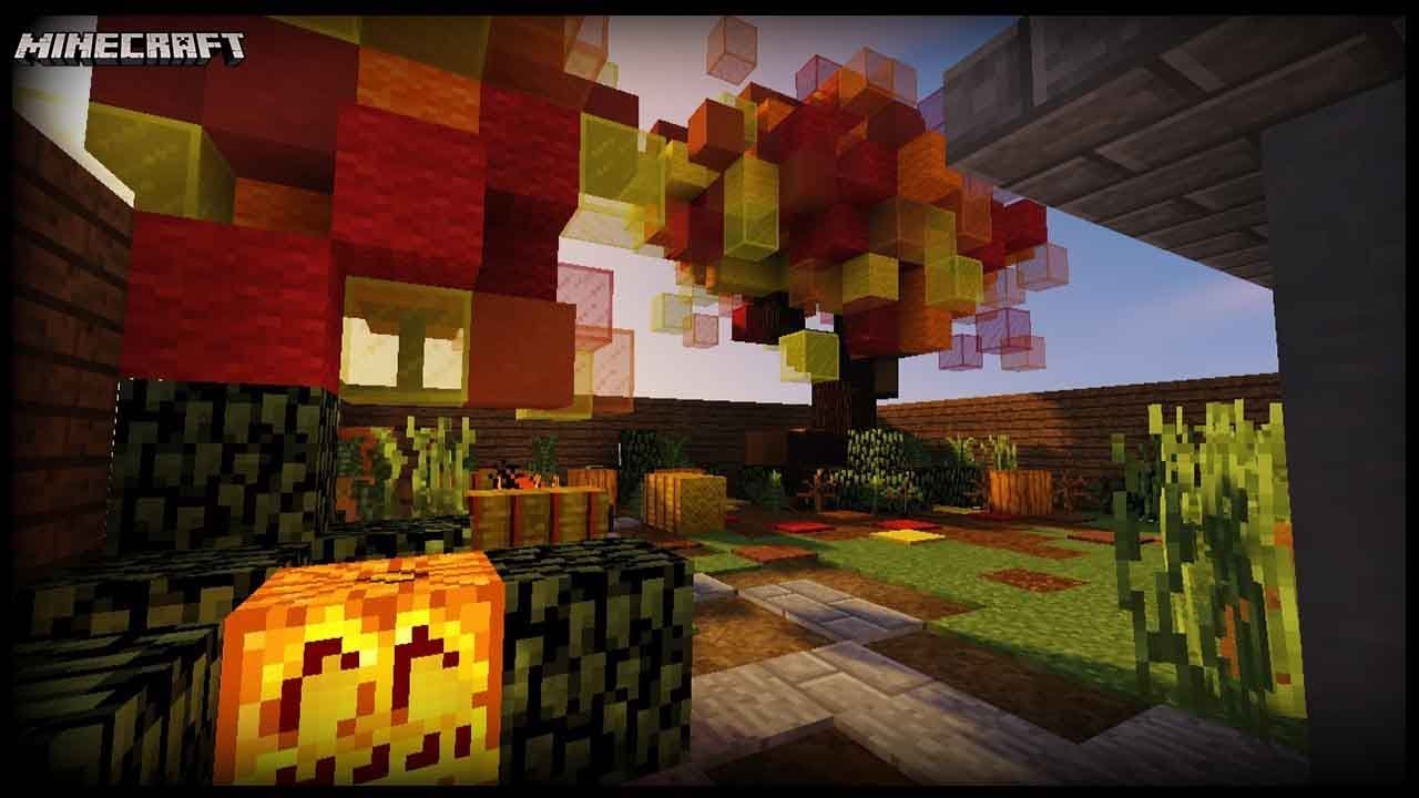 Minecraft - Fall Garden Design Ideas Tutorial! - YouTube