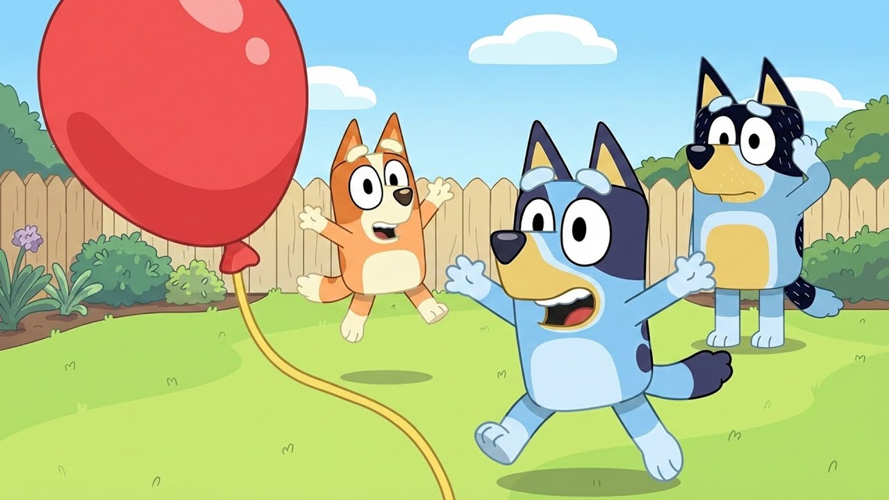 Bluey & Bingo Balloon Surprise 🎈 | Bingo’s Balloon Causes a Backyard ...