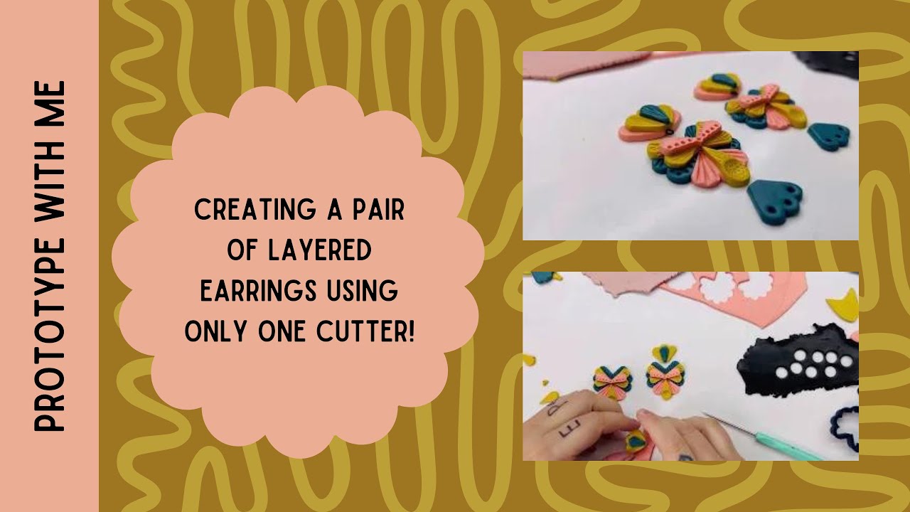 Make a layered pair of earrings using a polymer Clay! - YouTube