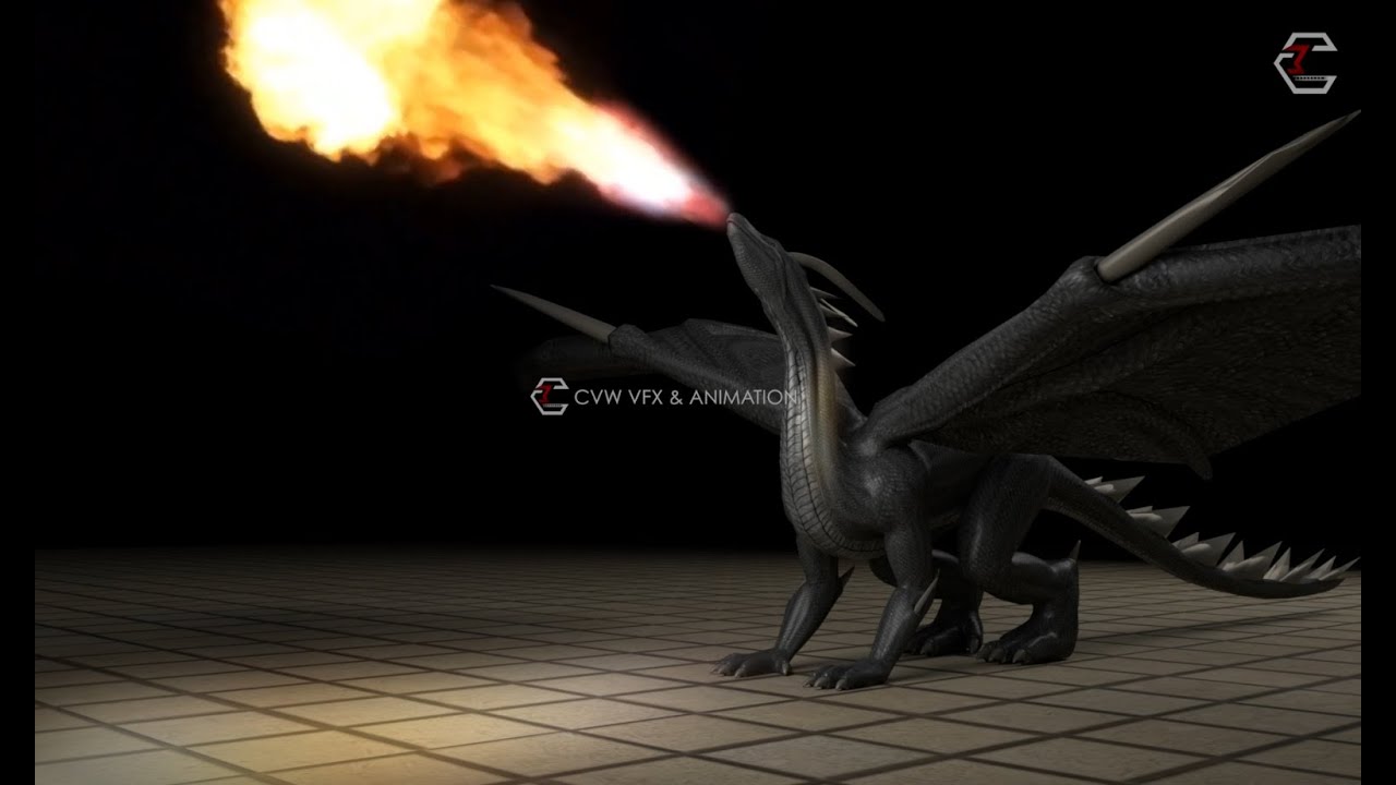 Realistic Dragon / Maya 3D Modeling & Animation / After Effects Visual ...