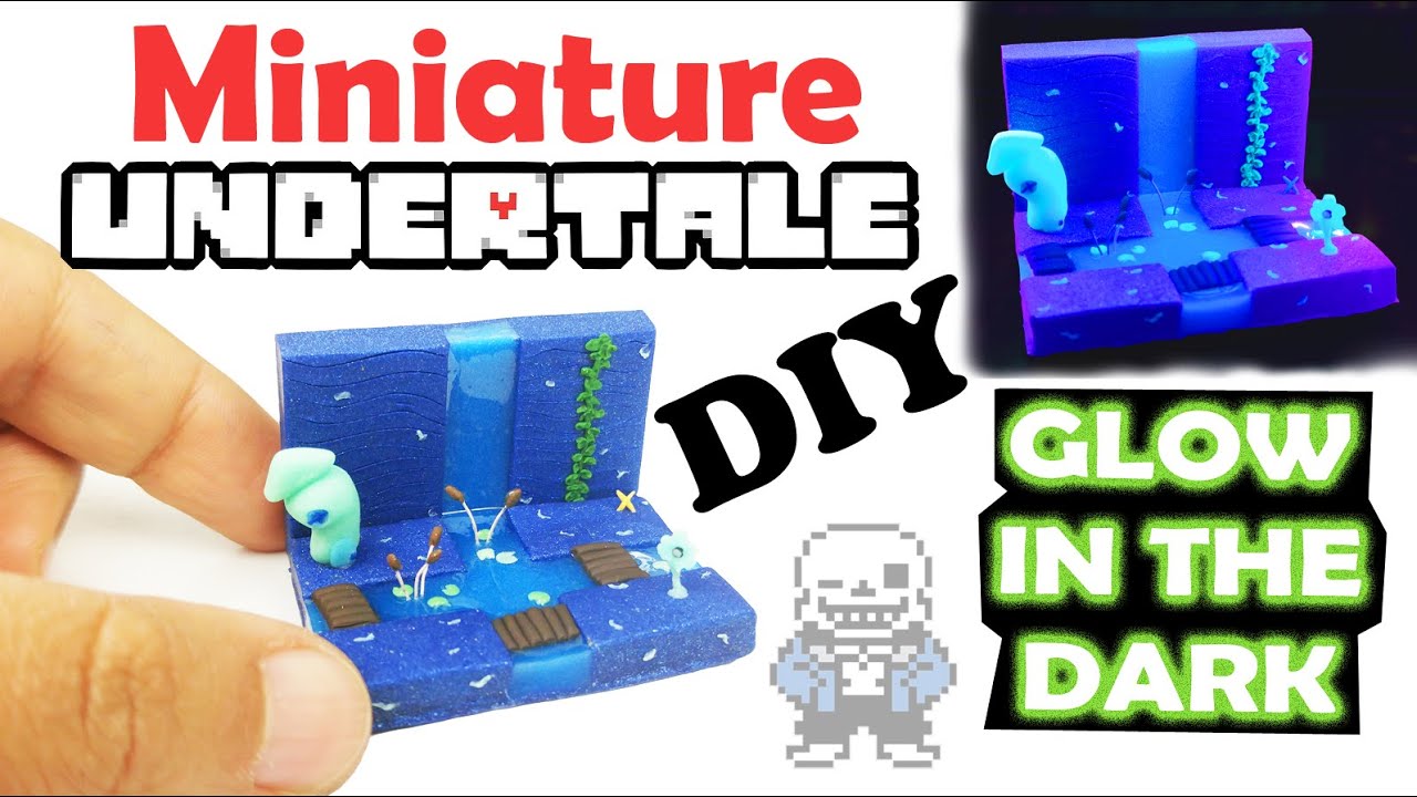 UNDERTALE MINIATURE ENVIRONMENT DIY polymer clay and resin tutorial ...