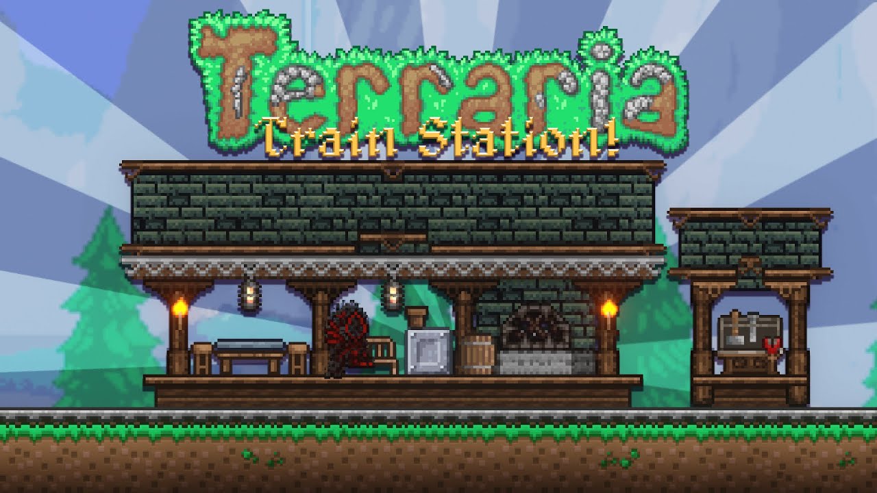 Train Station Speed Build! | Terraria Build Tips! - YouTube
