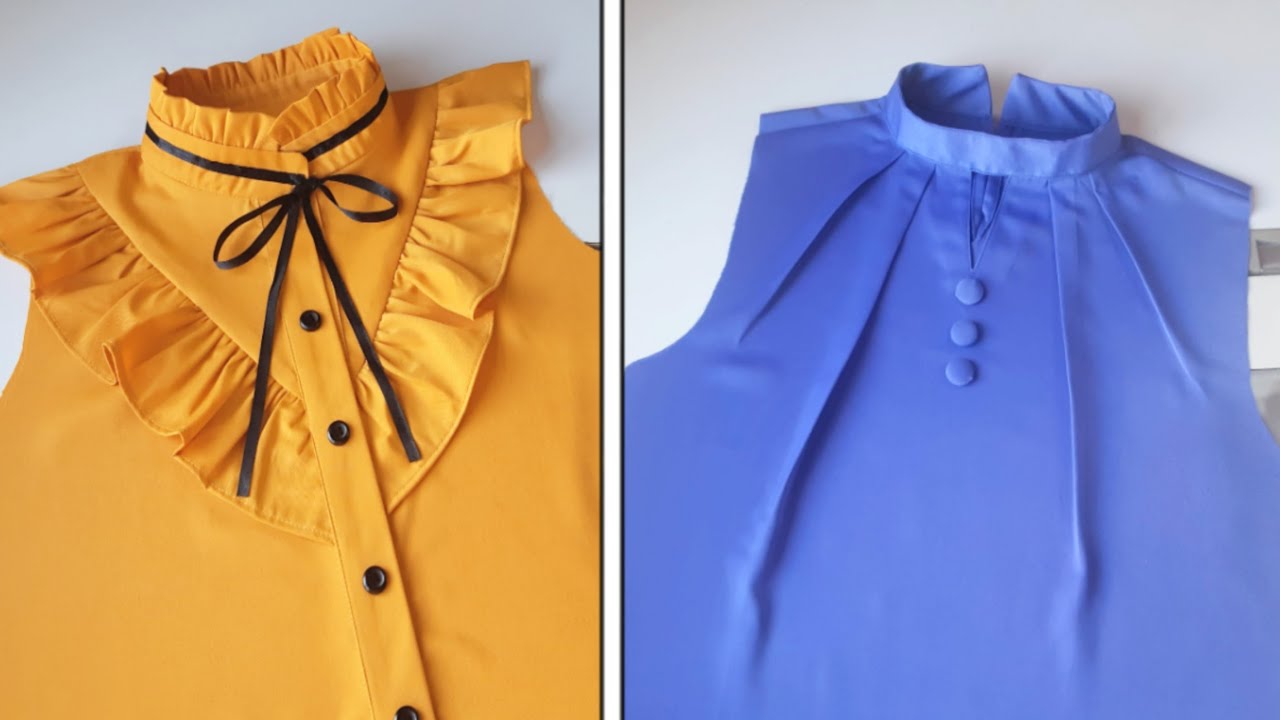 2 Simple and easy collar neck Designs cutting and stitching - YouTube