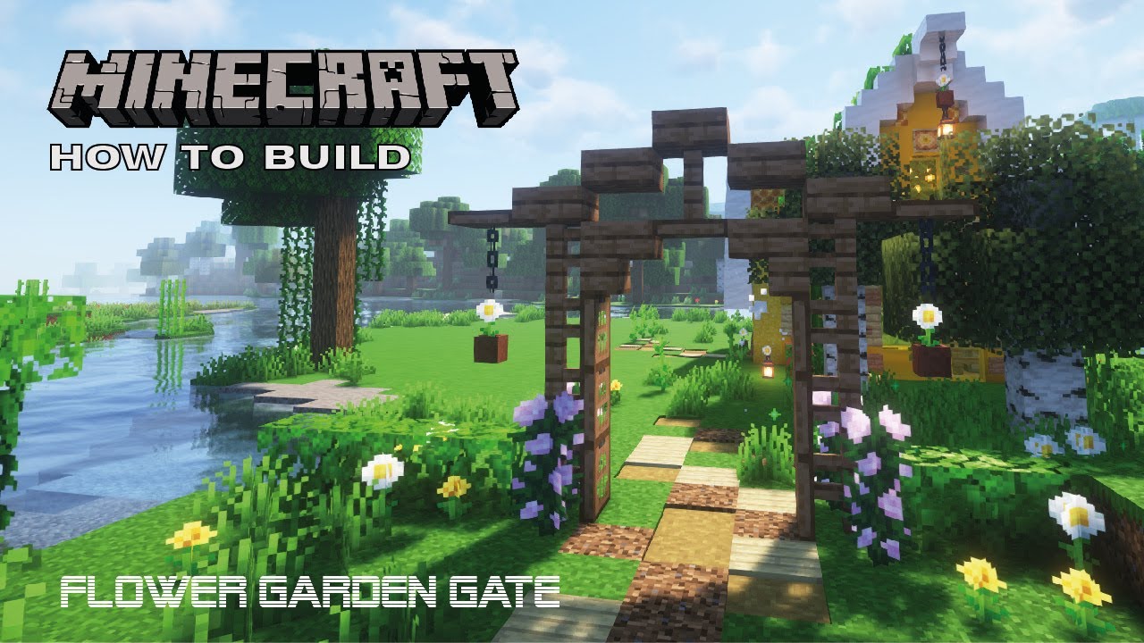 Flower Garden Gate | Tutorial - Minecraft How to Build - YouTube