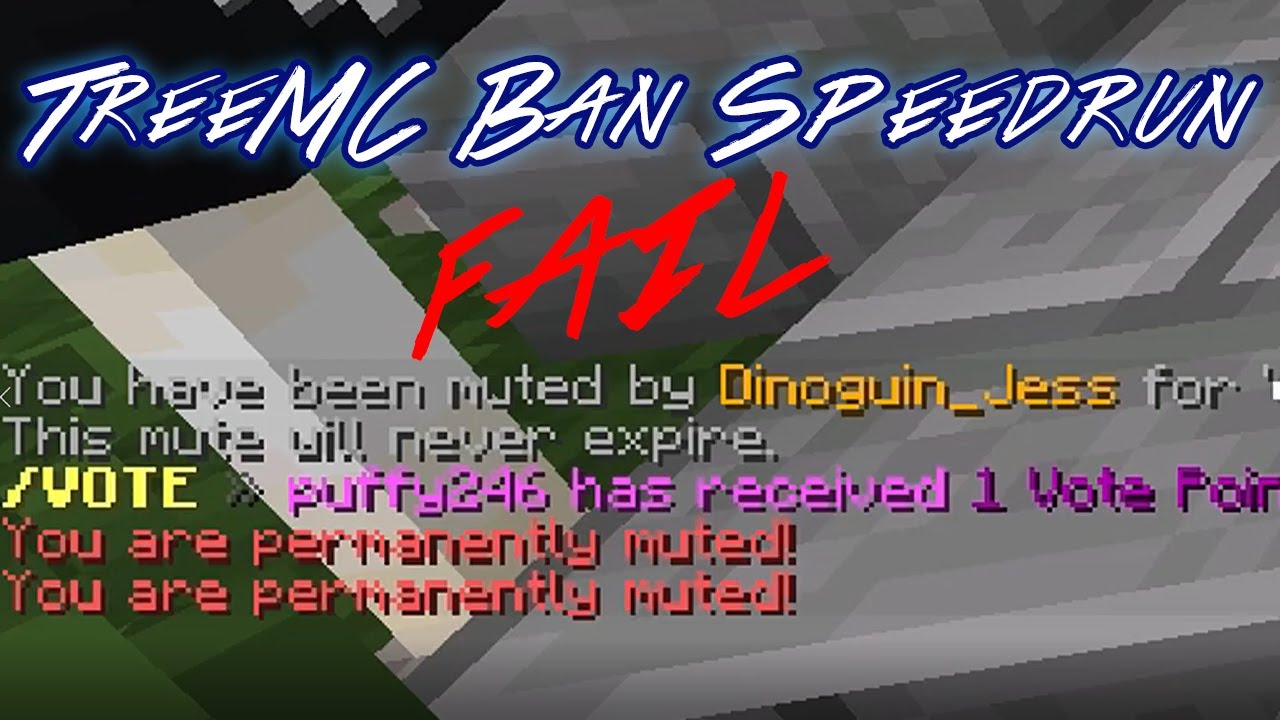 Minecraft | TreeMC Ban Speedrun FAIL (Post Mute) (Any%) - YouTube