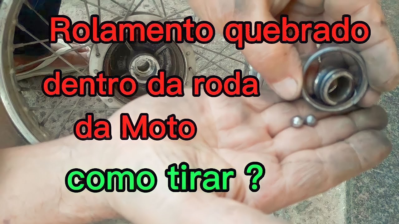 Rolamento quebrado dentro da roda da moto, fácil de resolver - YouTube