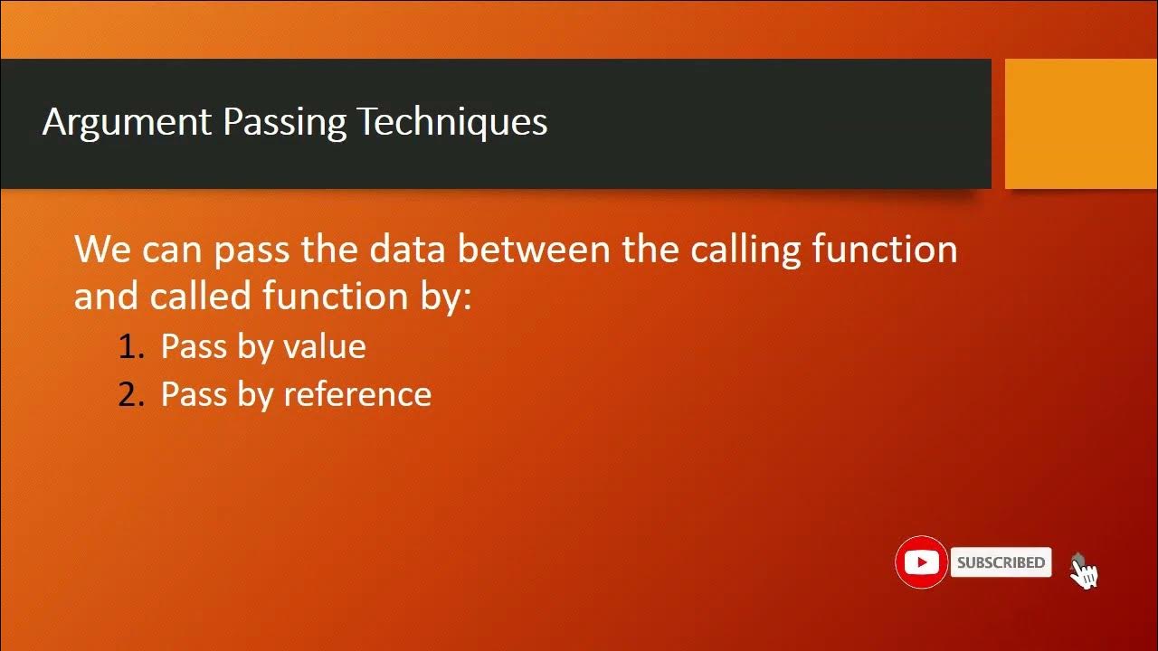 Pass By Value and Pass By Reference in Functions in C Language - YouTube