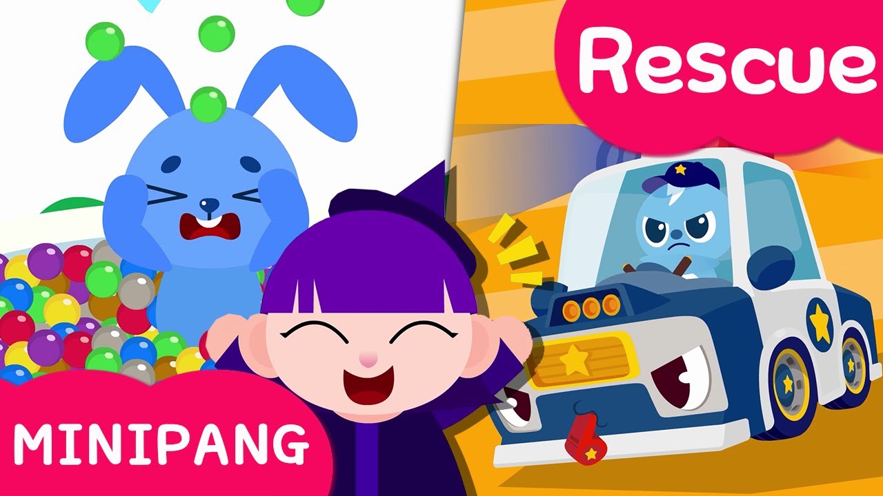 Learn colors with Miniforce | Minipang Rescue | Trapped in a Ball pool ...