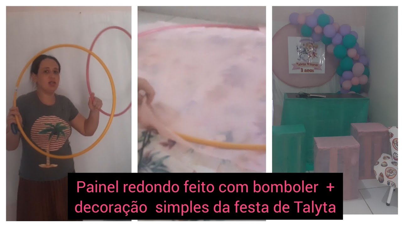 Decoração Skye e Everest/festa simples em casa+como faser painel ...
