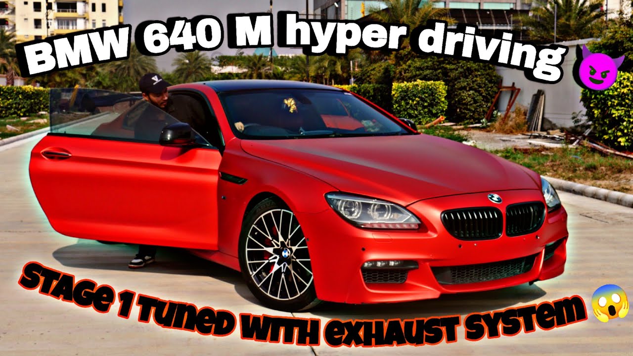 Hyper driving Bmw M640 stage 1 tuned with full system exhaust and red ...