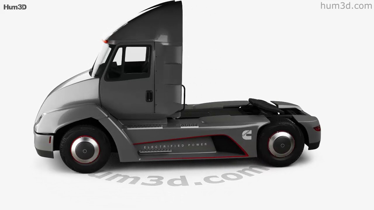 Cummins AEOS electric Tractor Truck 2018 3D model by Hum3D.com - YouTube