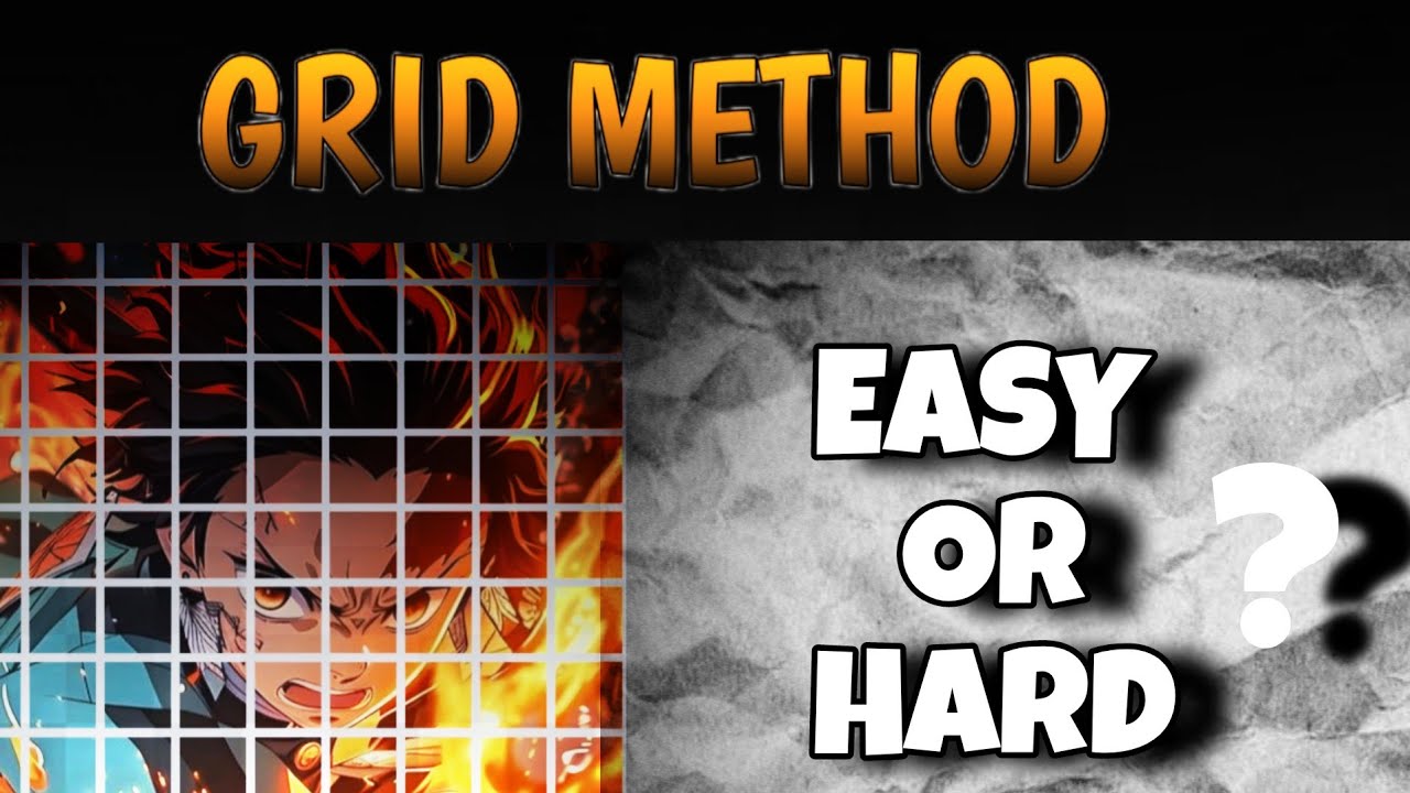 How To Use Grid Method 🔥| Draw Anime Character Face Using Grid Method ...