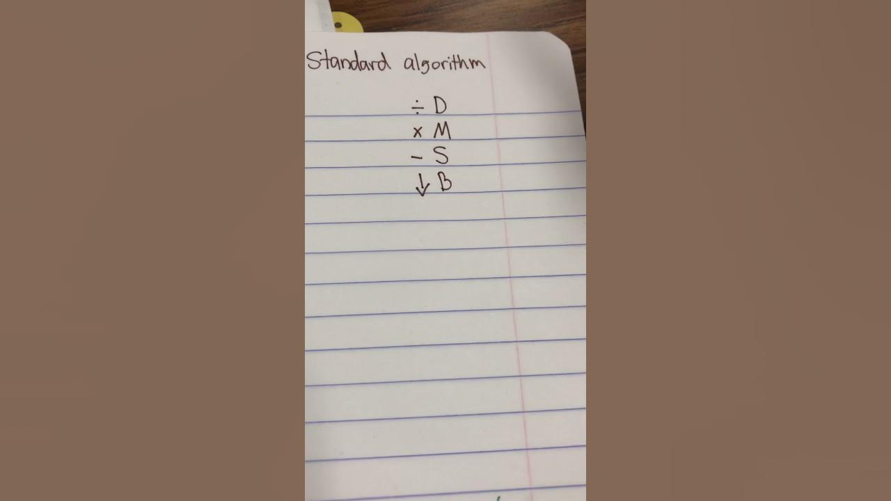 Standard algorithm long division - YouTube