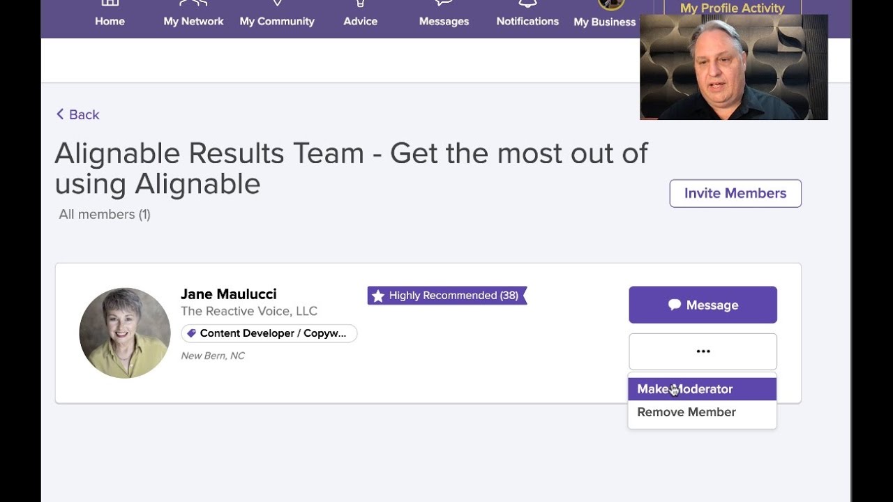 Can I have more than one moderator in an Alignable Group? Yes, and here is how. - YouTube