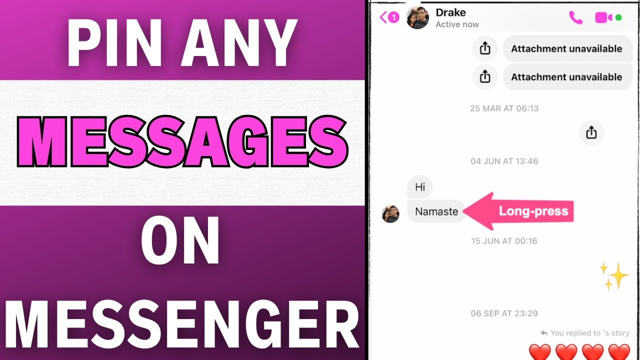How To Pin Messenger Messages - YouTube