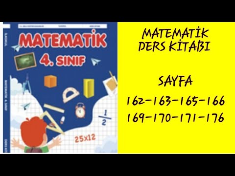 4.SINIF MATEMATİK DERS KİTABI SAYFA 162-163-165-166-169-170-171-176 // 4.SINIF MATEMATİK FERSA