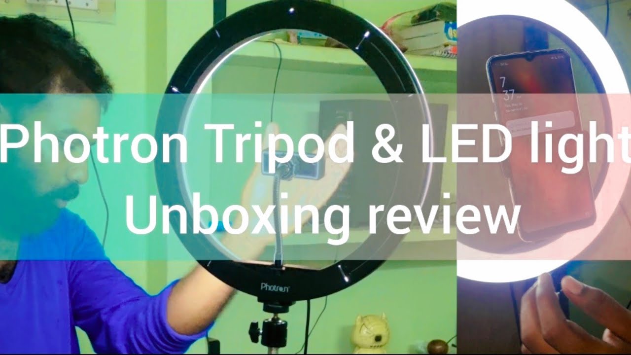 PHOTRON Tripod & LED ring light unboxing review - YouTube