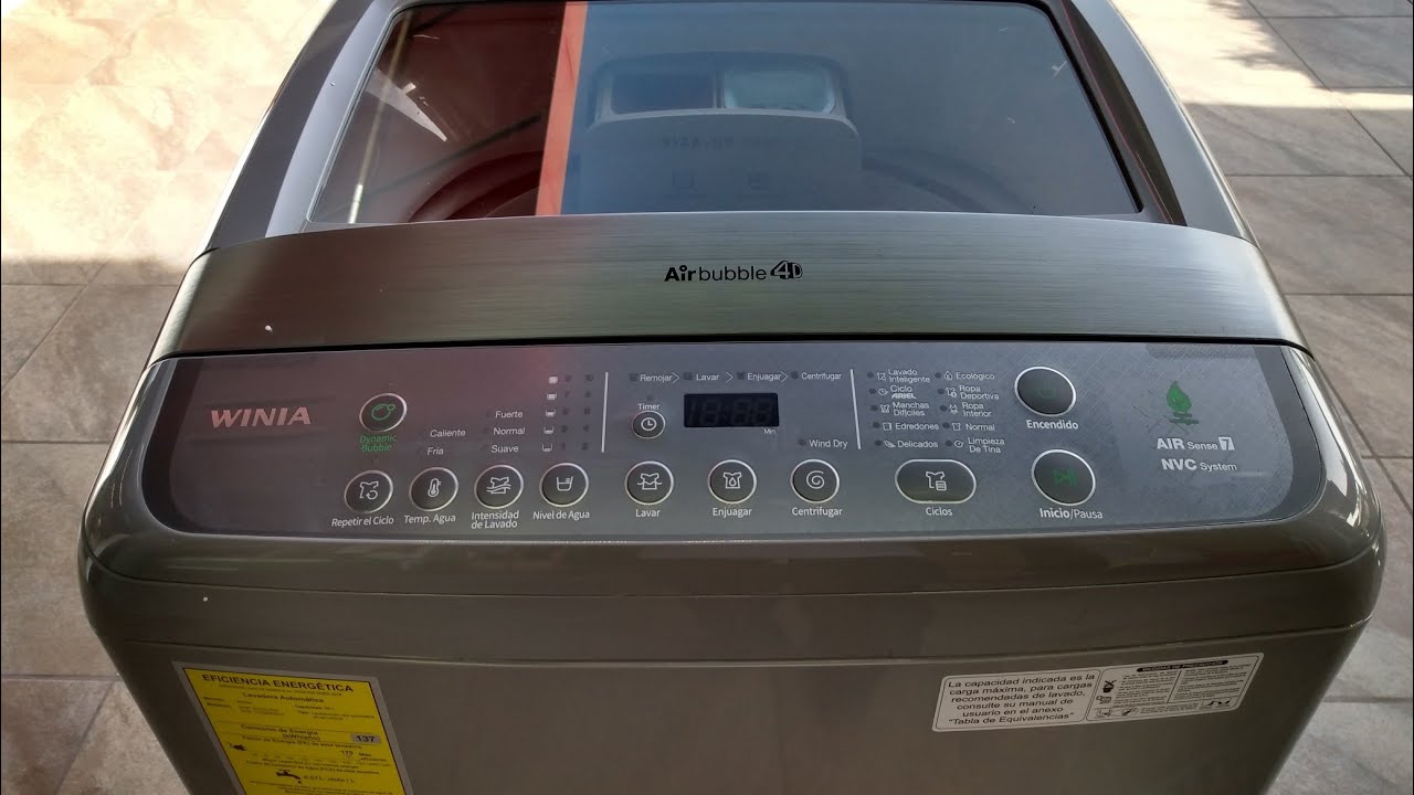 Lavadora marca Winia modelo WHF-21GLLCG capacidad de carga 21 kilos 23 ...