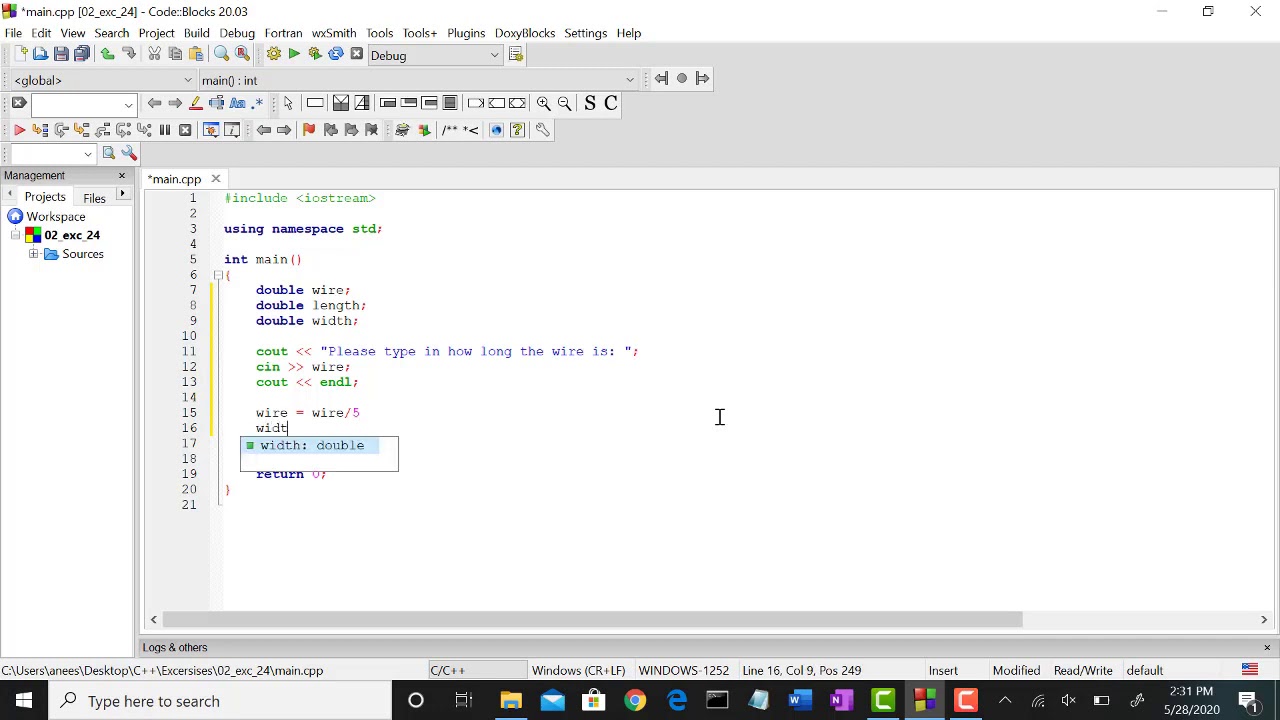 CPP 01_Chapter 02_exc_24 - YouTube