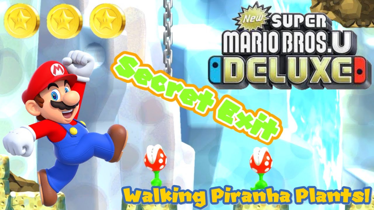 New Super Mario Bros. U Deluxe | Rock Candy Mines - 5 | Walking Piranha ...